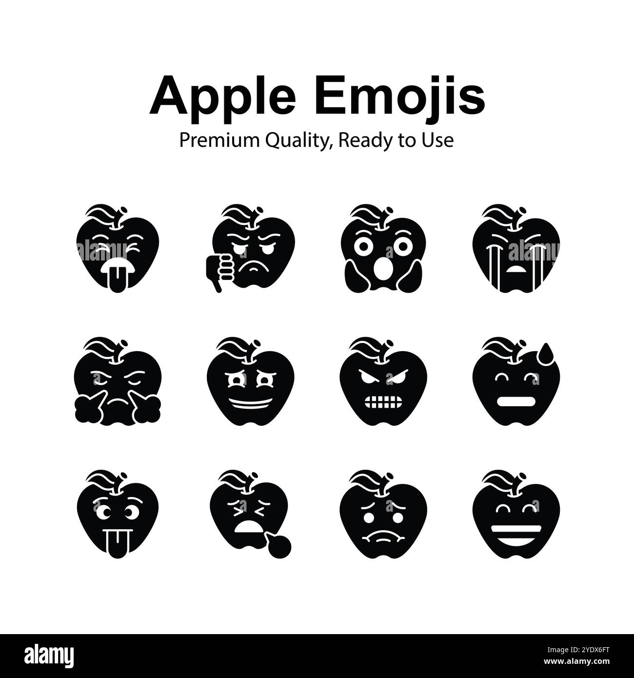 Apple emoji vector vectors hi-res stock photography and images - Alamy