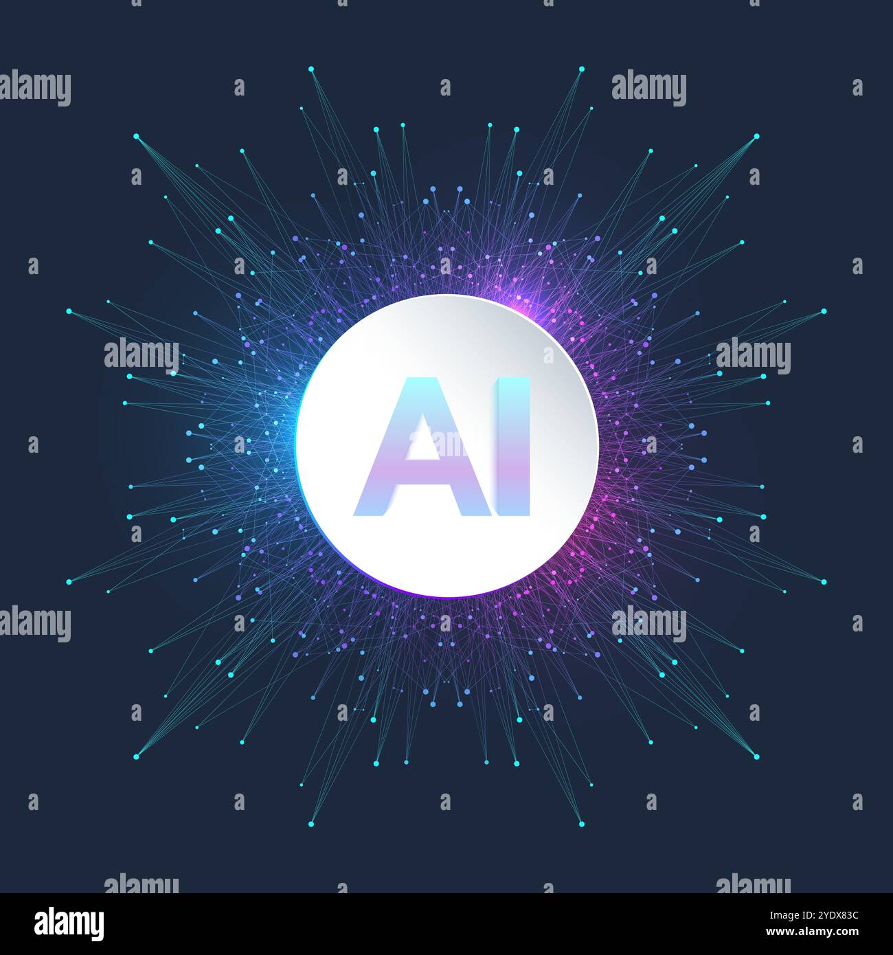 AI Banner Concept In The Digital Style. Generative Ideas Design Element ...