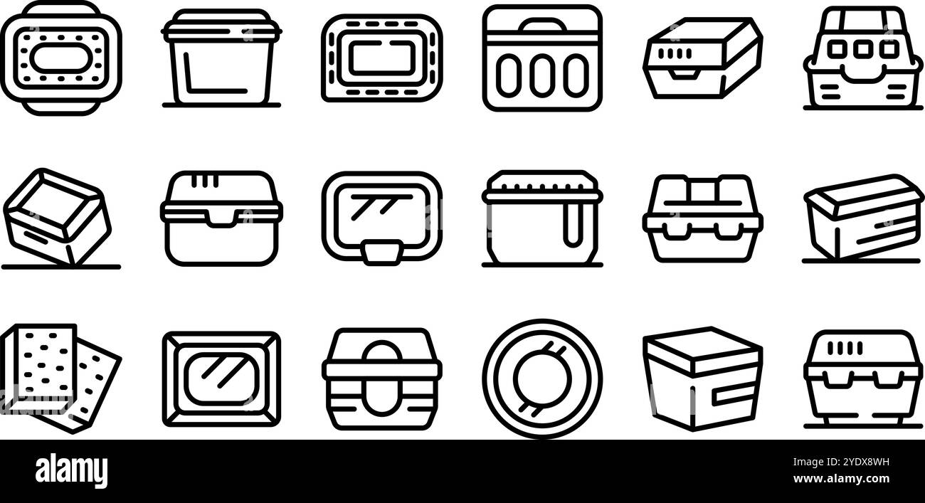 Empty styrofoam packaging Stock Vector Images - Alamy