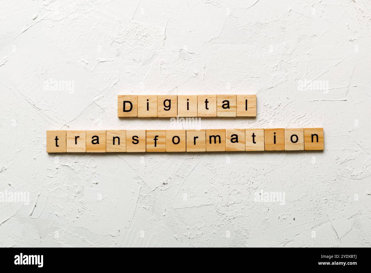 digital transformation word written on wood block. digital ...