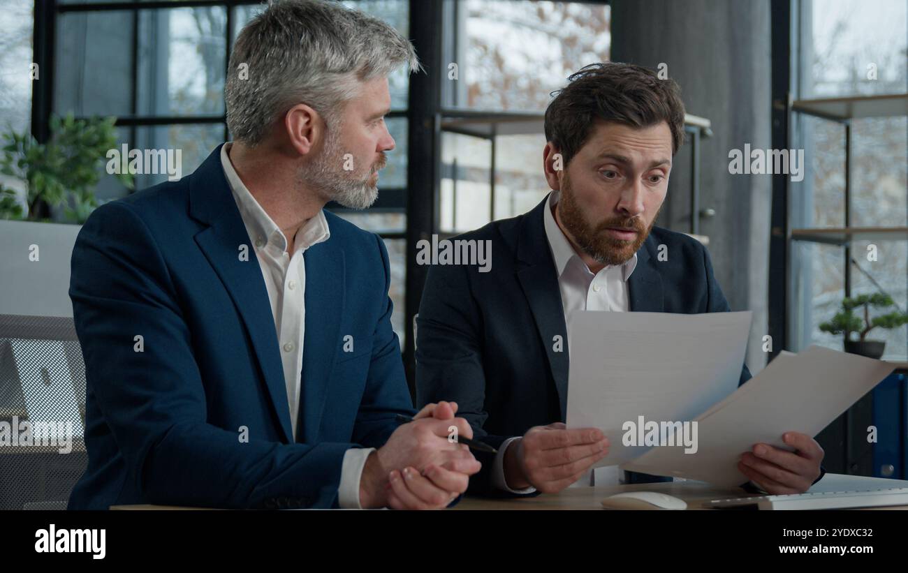 Nervous coworkers frustrated project failure hi-res stock photography ...