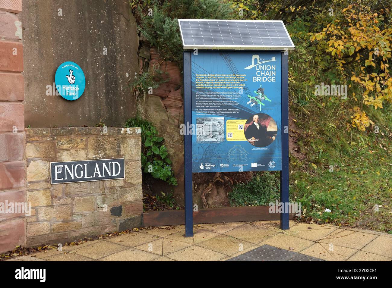 Award winning Union Chain Bridge connecting England and Scotland Stock ...