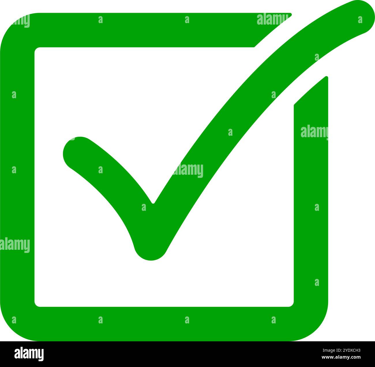 Emphased green check box icon. Editable vector Stock Vector Image & Art ...