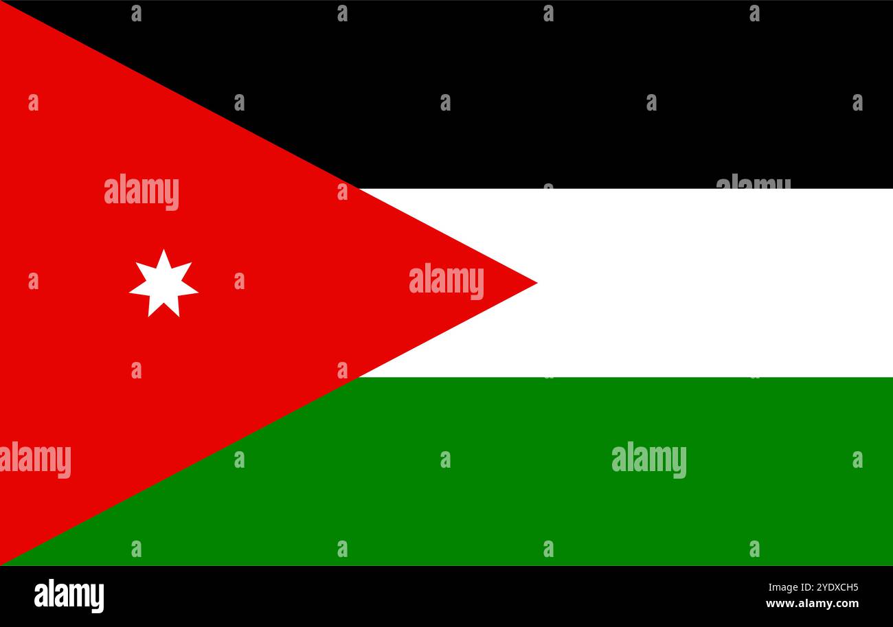 Jordanian flag. Flag of Jordan. Editable vector Stock Vector Image & Art - Alamy