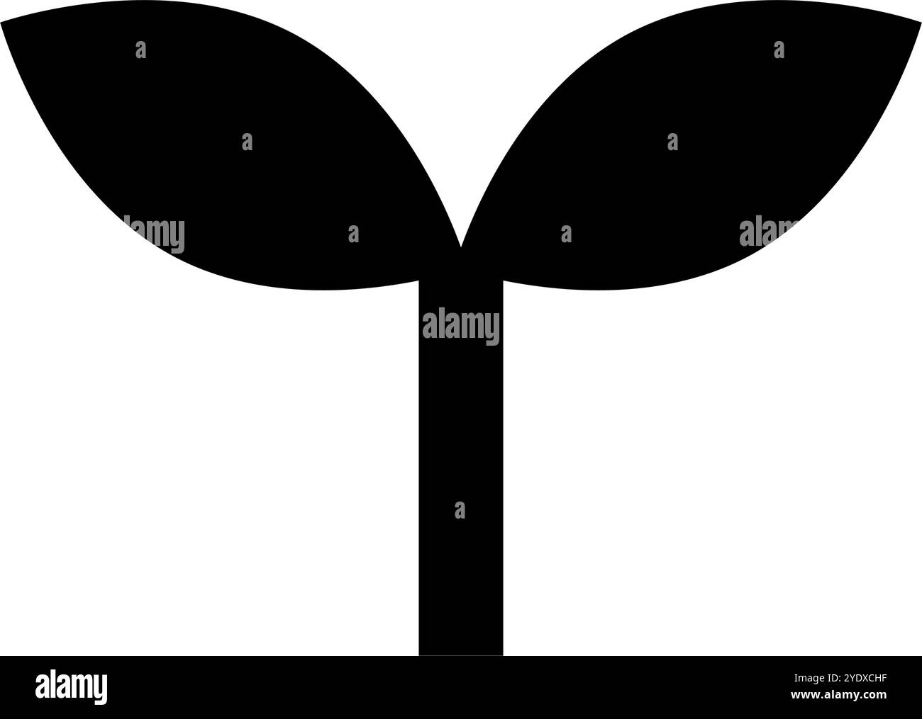 Young spring plant sprouting Stock Vector Images - Alamy