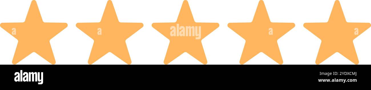 Simple five star icon. Editable vector Stock Vector Image & Art - Alamy