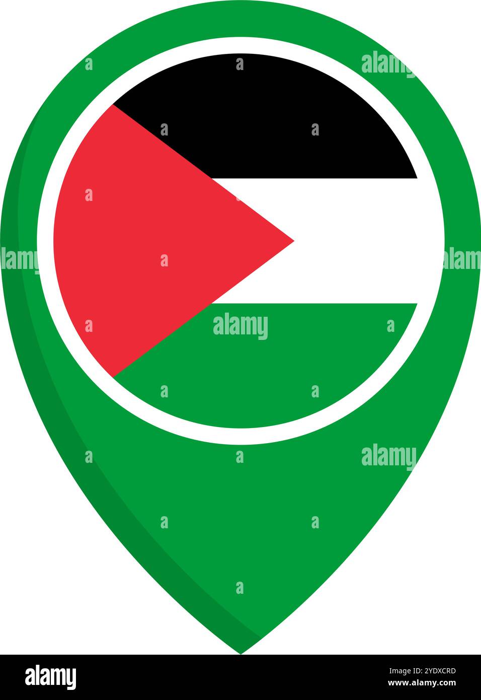 Palestinian flag map pin icon. Editable vector Stock Vector Image & Art ...