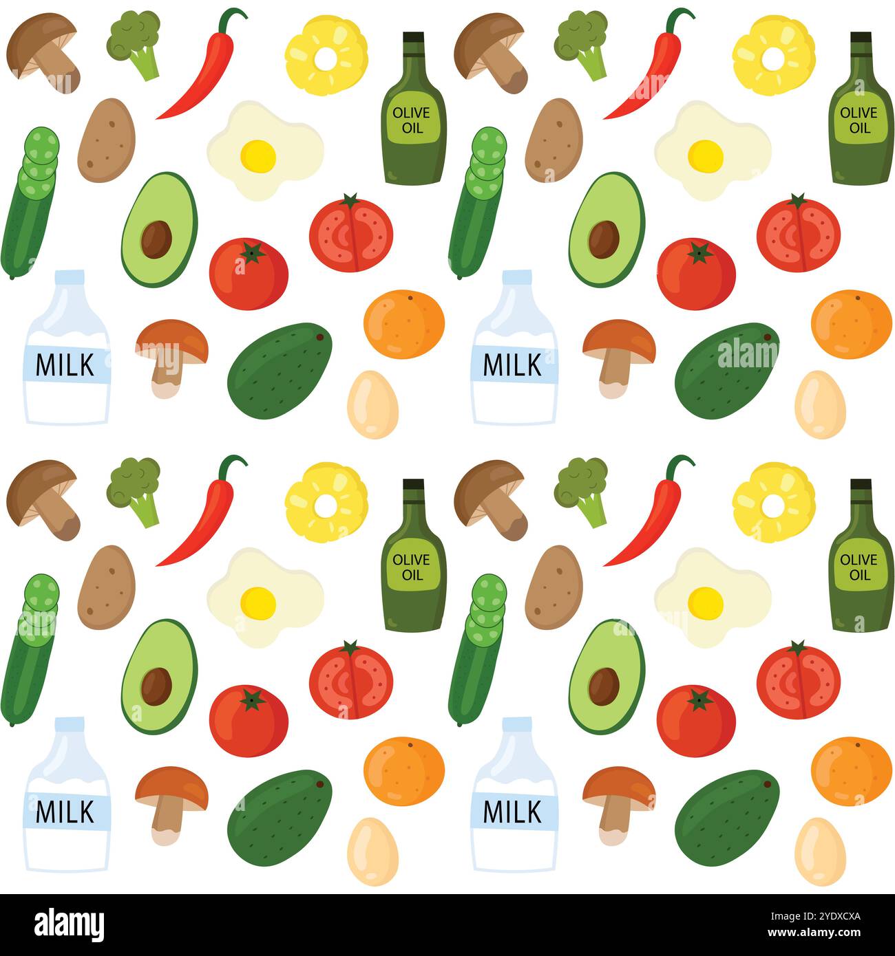 Seamless mushroom pattern in Cut Out Stock Images & Pictures - Alamy