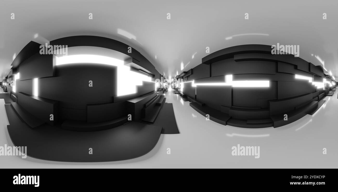 360 degree panorama of Futuristic Abstract 3D Environment Stock Photo ...