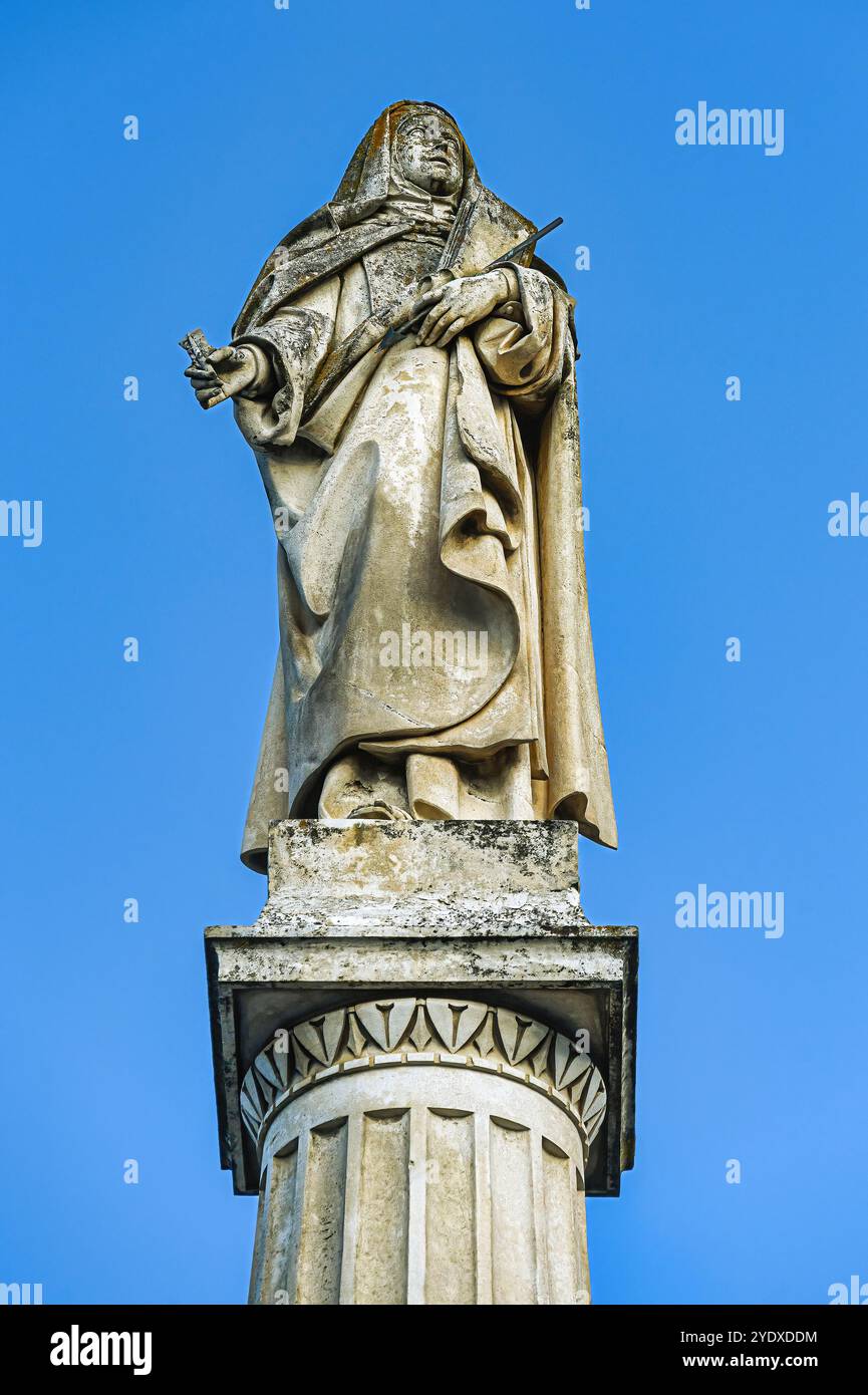 Avila, Spain - February 11, 2023: Ancient medieval statue of Santa ...