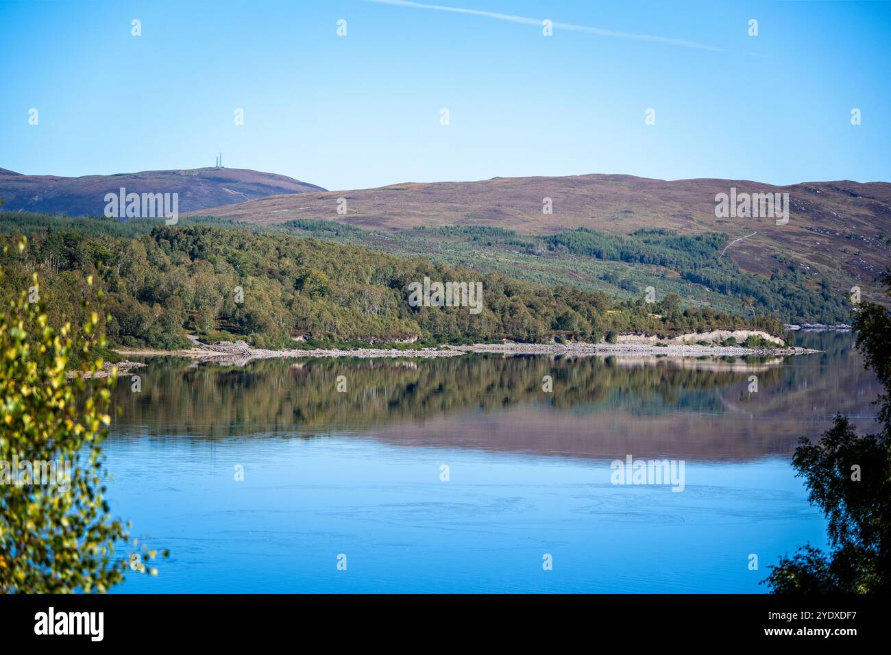 View across Loch Luichart in the Scottish Highlands Stock Photo - Alamy