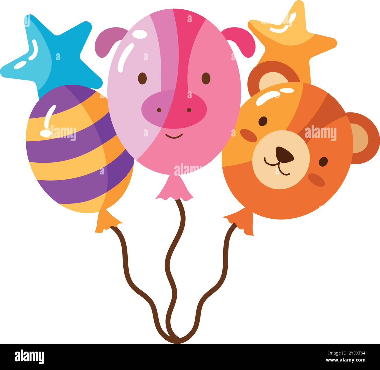birthday balloons animals shape Stock Vector Image & Art - Alamy