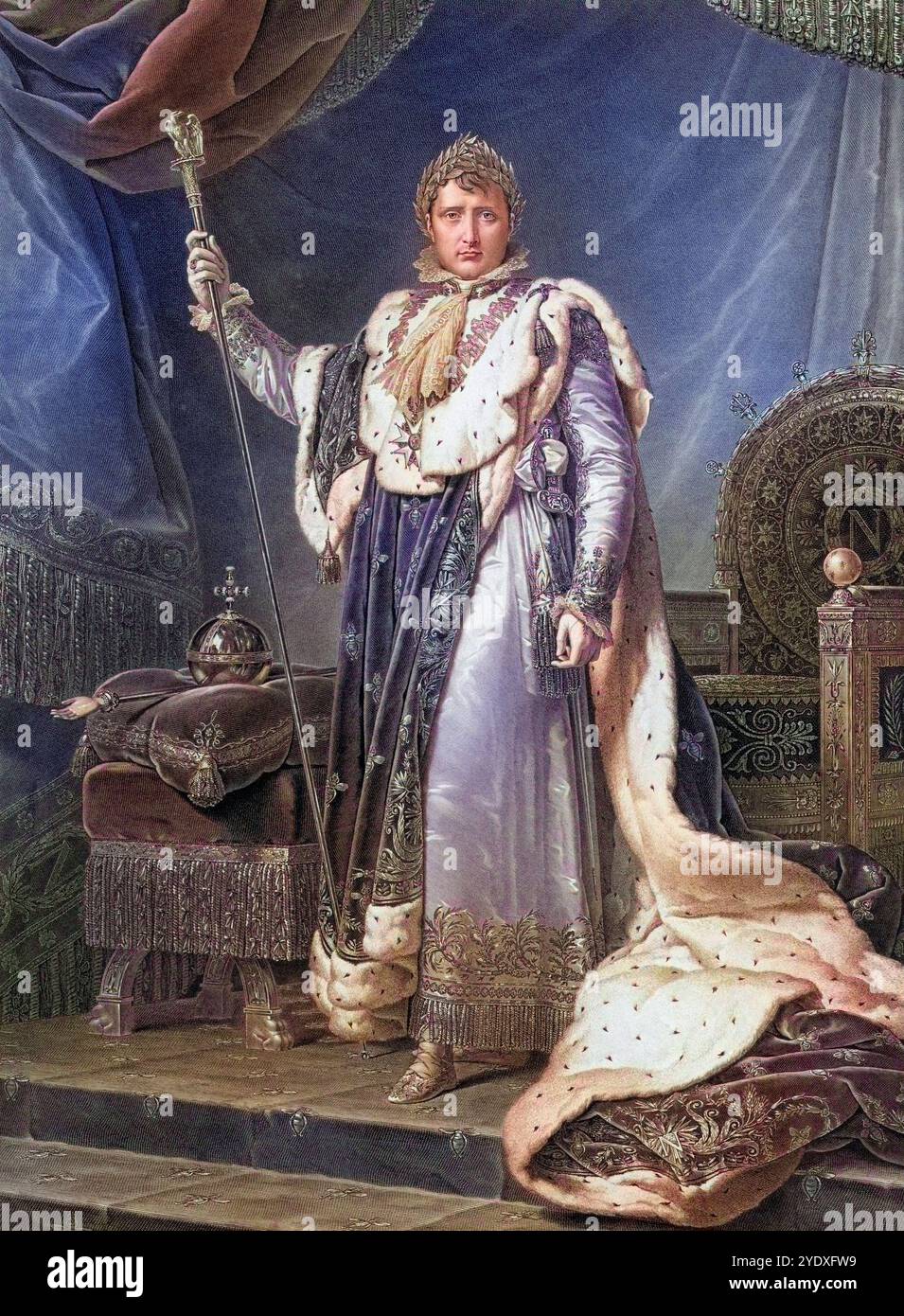 Napoleon I., Kaiser von Frankreich 1769 - 1821 in seinem Krönungsornat ...