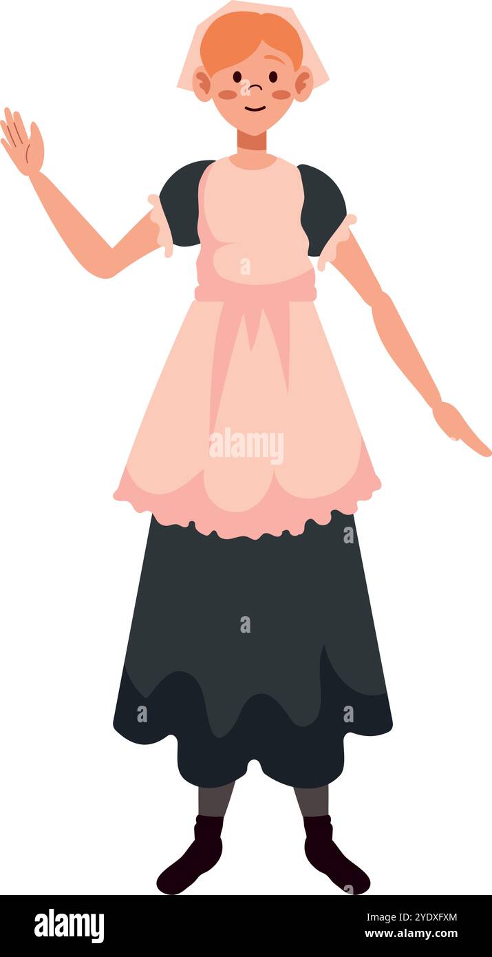 amish woman character cartoon Stock Vector Image & Art - Alamy