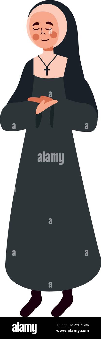 catholic nun praying Stock Vector Image & Art - Alamy