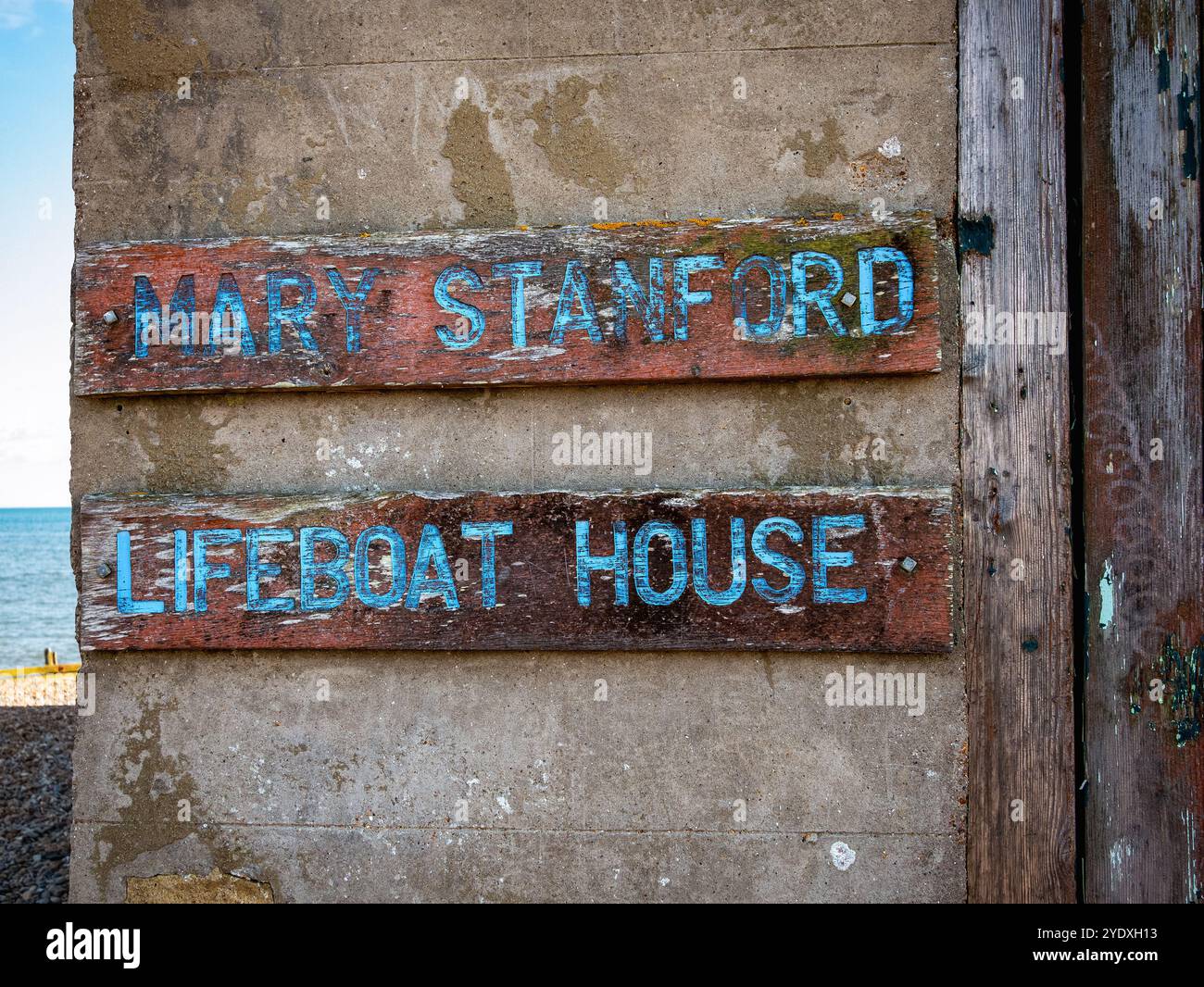 The entrance sign of the Mary Stanford Lifeboat House serves as a ...