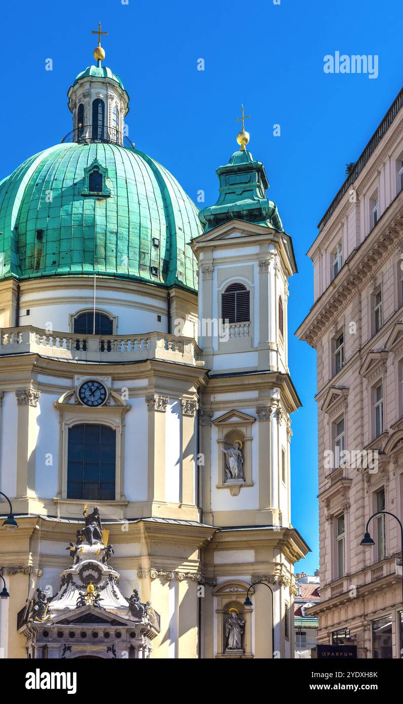 18th century Baroque St. Peter's Catholic Church (Peterskirche) in ...