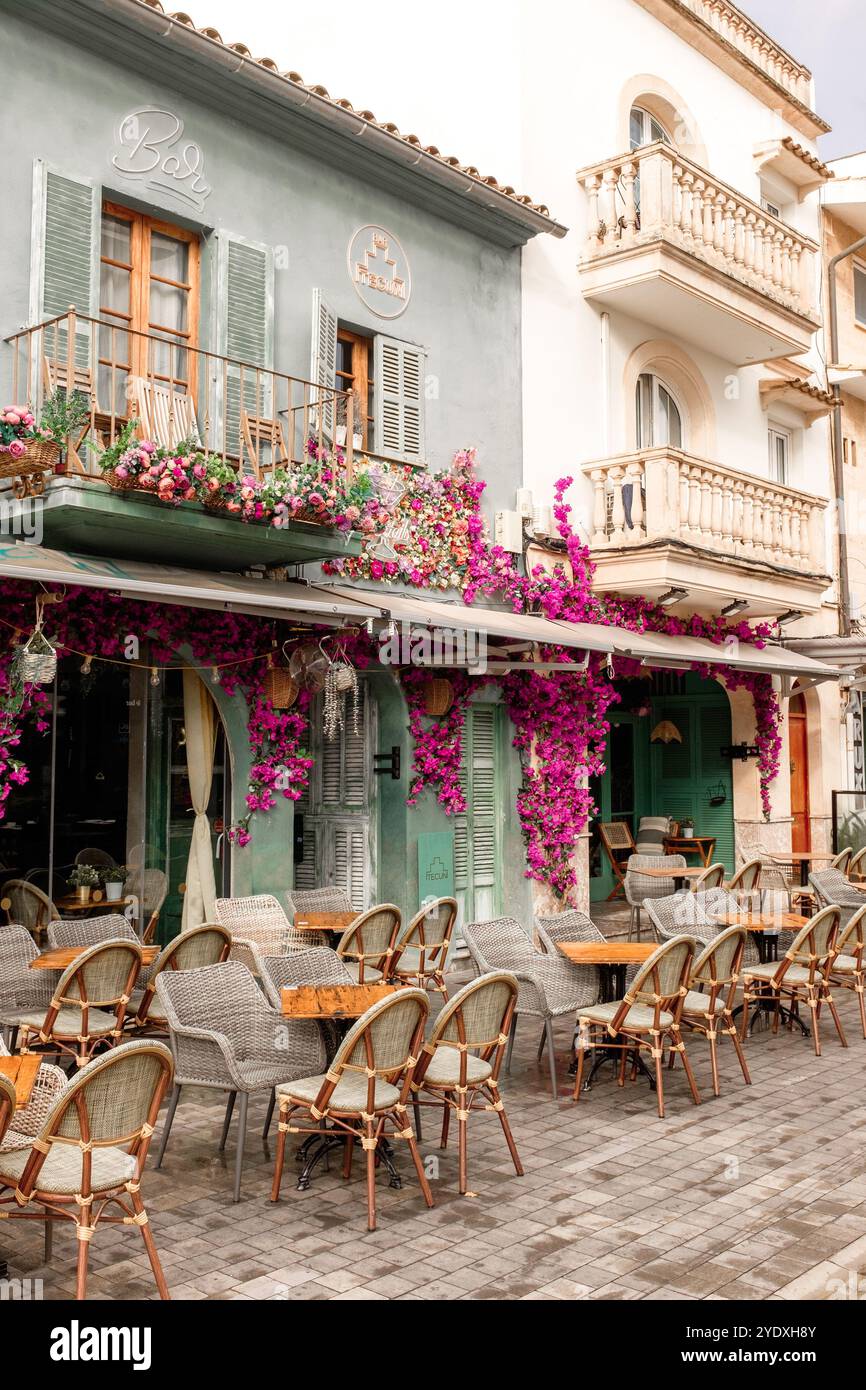 Pretty bar in a mallorcan tourist town hi-res stock photography and ...