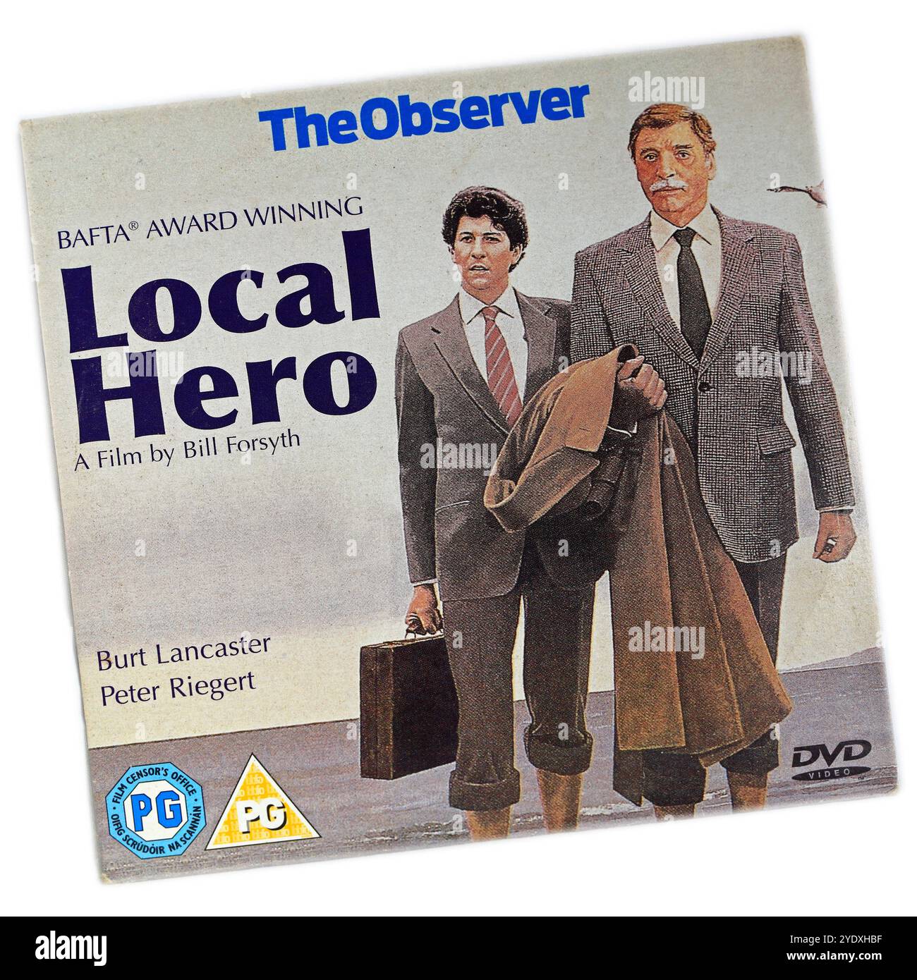 Local Hero - DVD card case on white background. Studio set up Stock ...