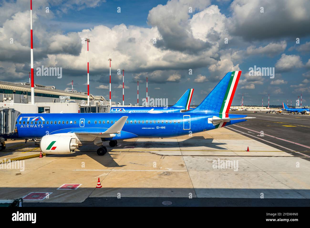 ITA Airways Airbus A220-300, Rome Fiumicino airport, Italy Stock Photo ...