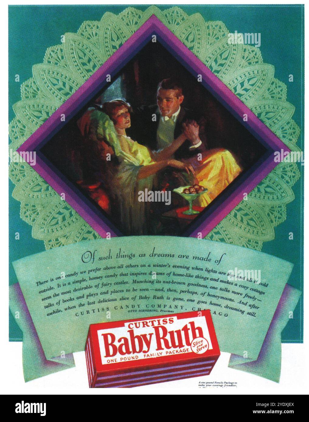 1930 Baby Ruth Candy Bar by Curtiss Ad - "Of Such Things As Dreams Are ...