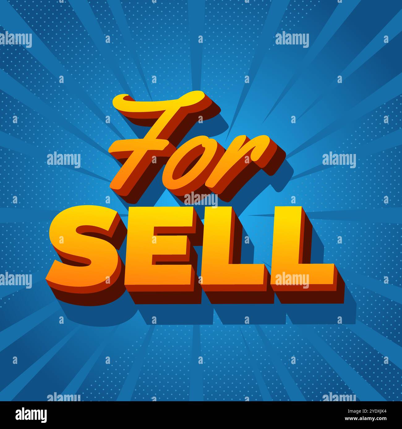 For sell. Text effect design in 3D style with good colors for ...
