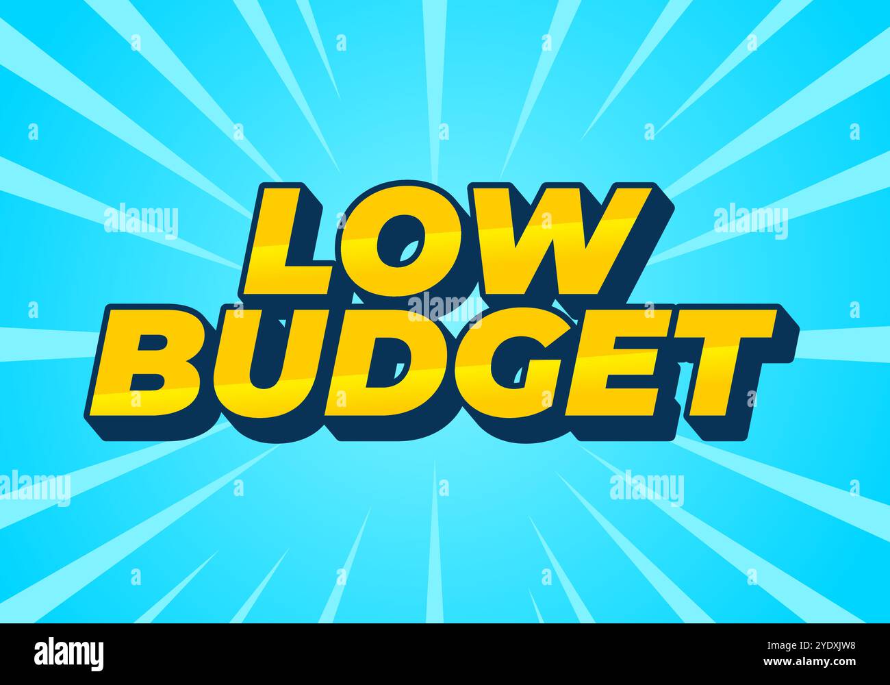 Low budget. text effect design in 3D style with good colors Stock ...