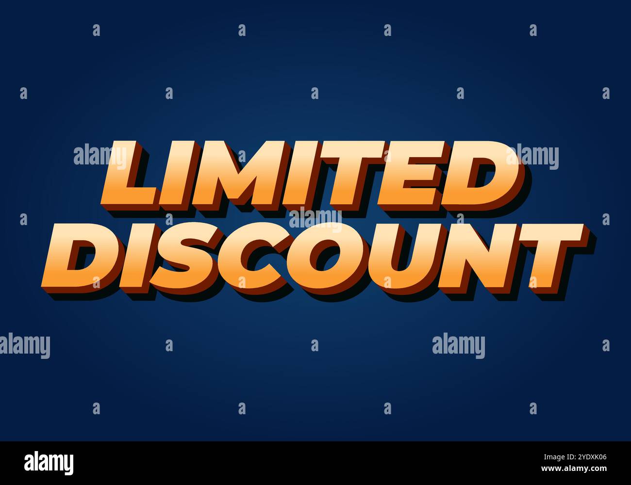 Limited discount. Text effect design in modern colors with 3D style ...