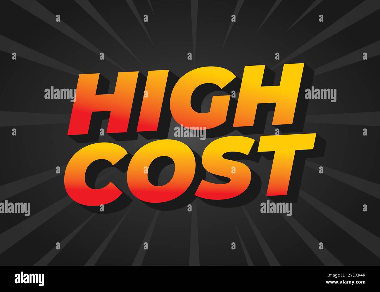 High cost. text effect design for promotional ads in 3D style Stock ...
