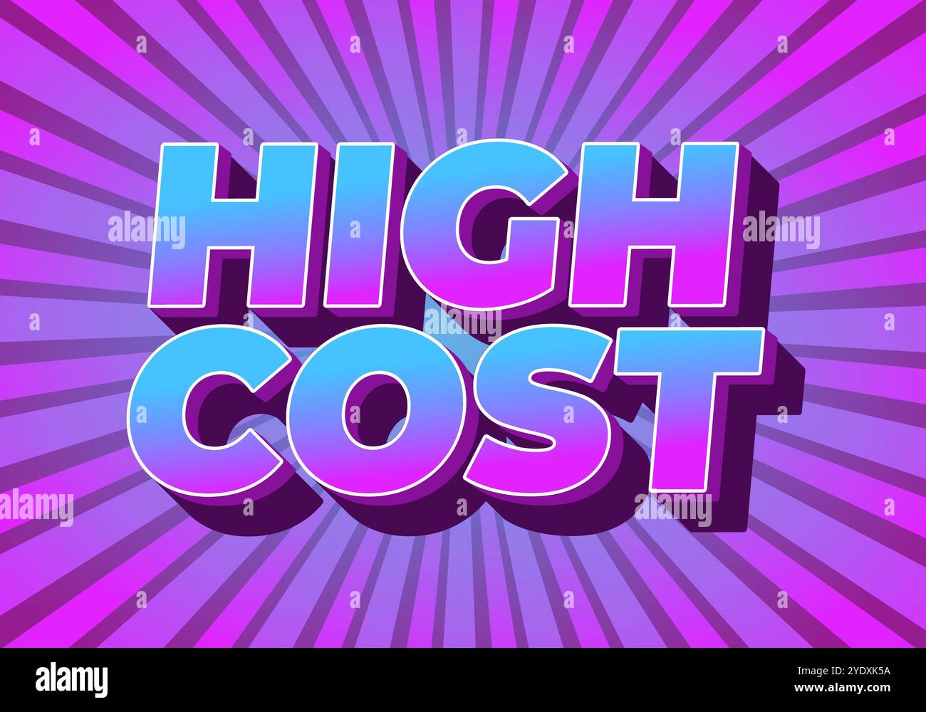 High cost. text effect design for promotional ads in 3D style Stock ...