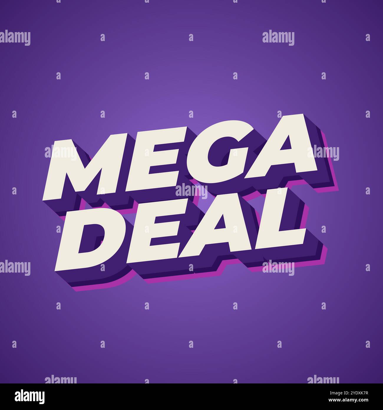 Mega deal. Text effect design in 3D look for promotional ads. Square size Stock Vector Image ...