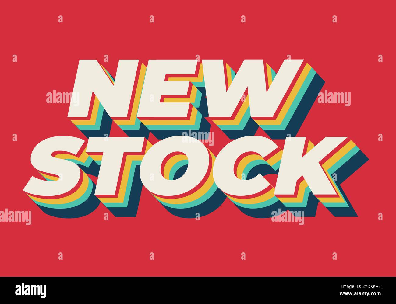 New stock. Text effect design in modern colors with 3D style Stock ...