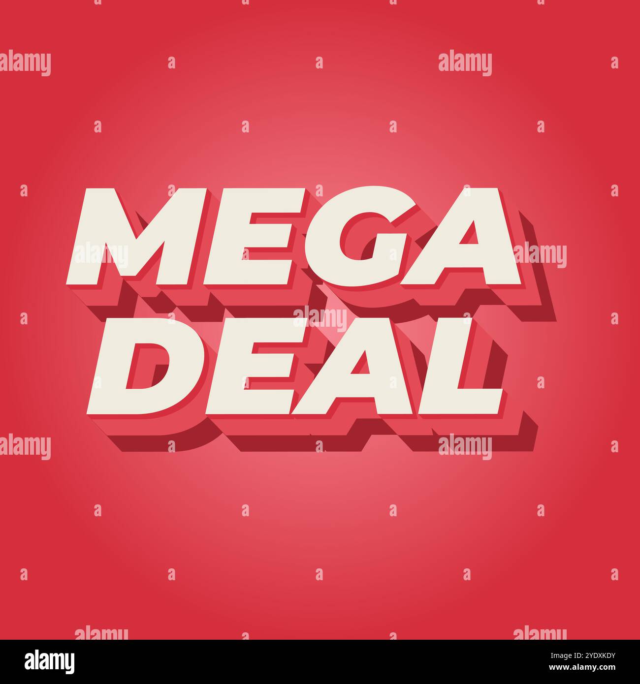 Mega deal. Text effect design in 3D look for promotional ads. Square ...