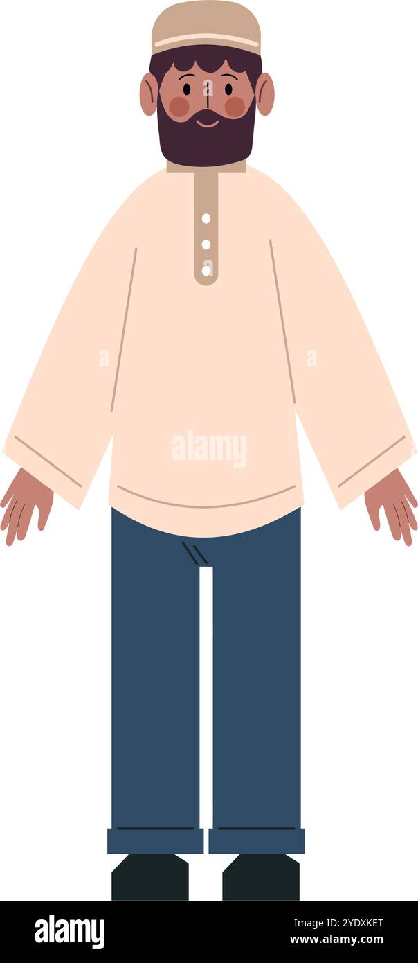 Islamic man wearing muslim Stock Vector Images - Alamy