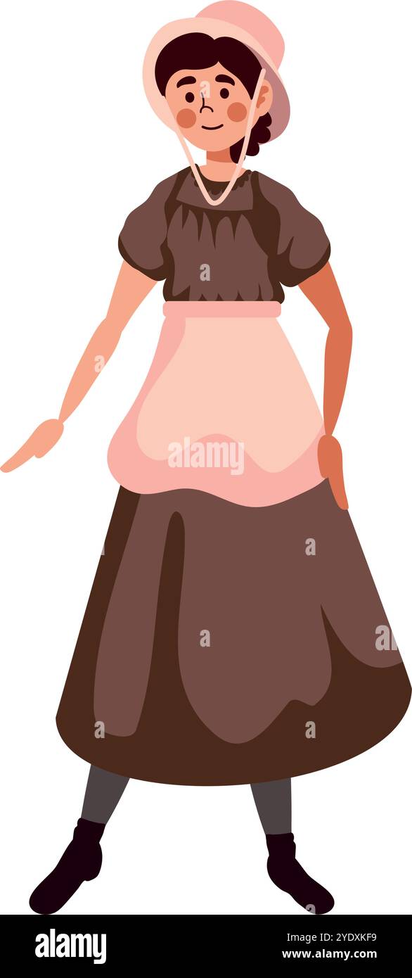 amish young woman Stock Vector Image & Art - Alamy