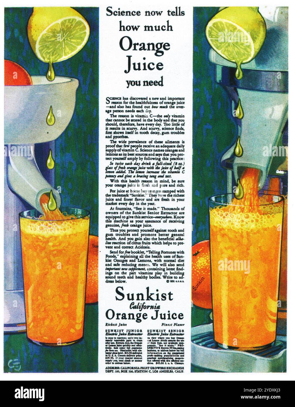 Sunkist orange ad hi-res stock photography and images - Alamy