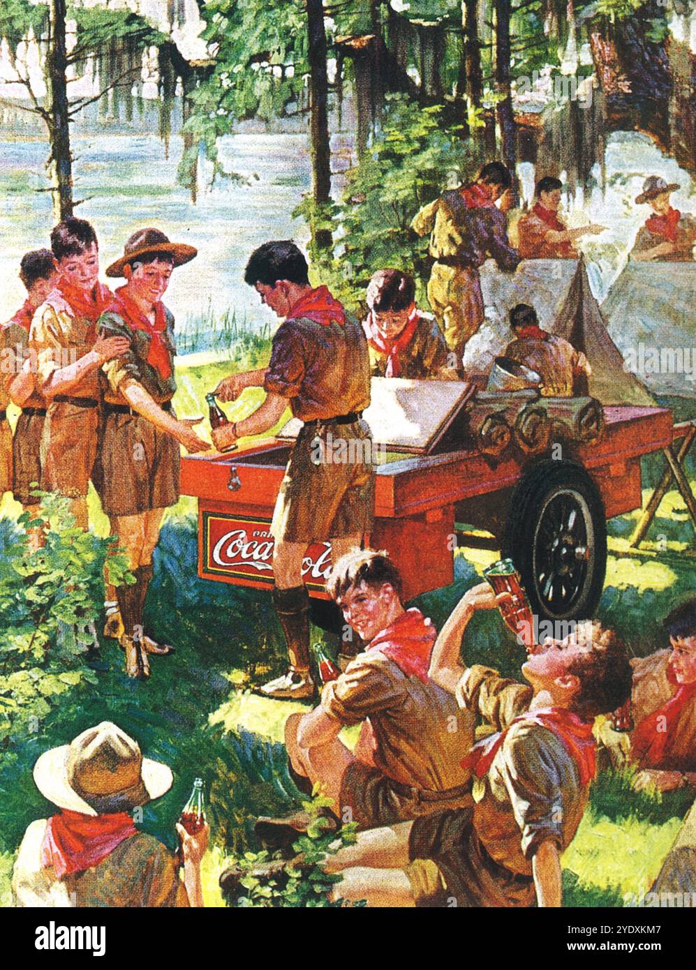 1930s Coca-Cola poster boy scouts Stock Photo - Alamy