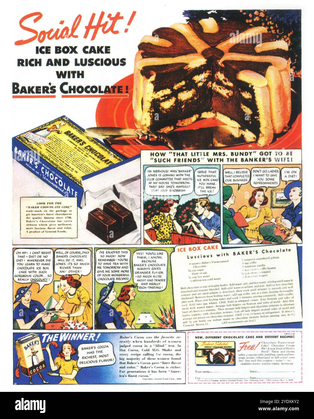 Retro cake box Cut Out Stock Images & Pictures - Alamy