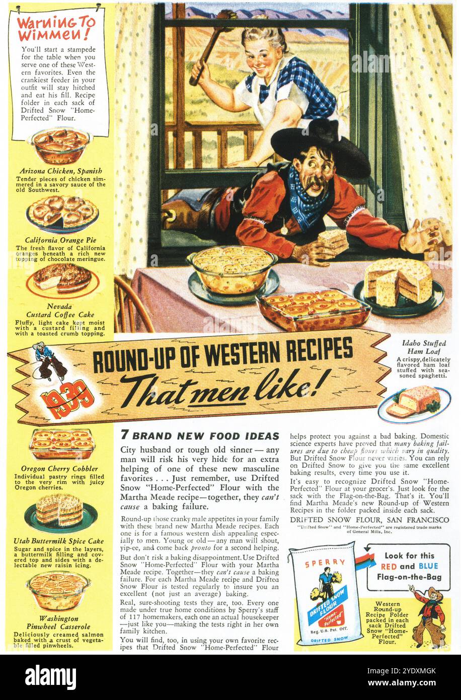 Vintage advertisement flour Cut Out Stock Images & Pictures - Alamy