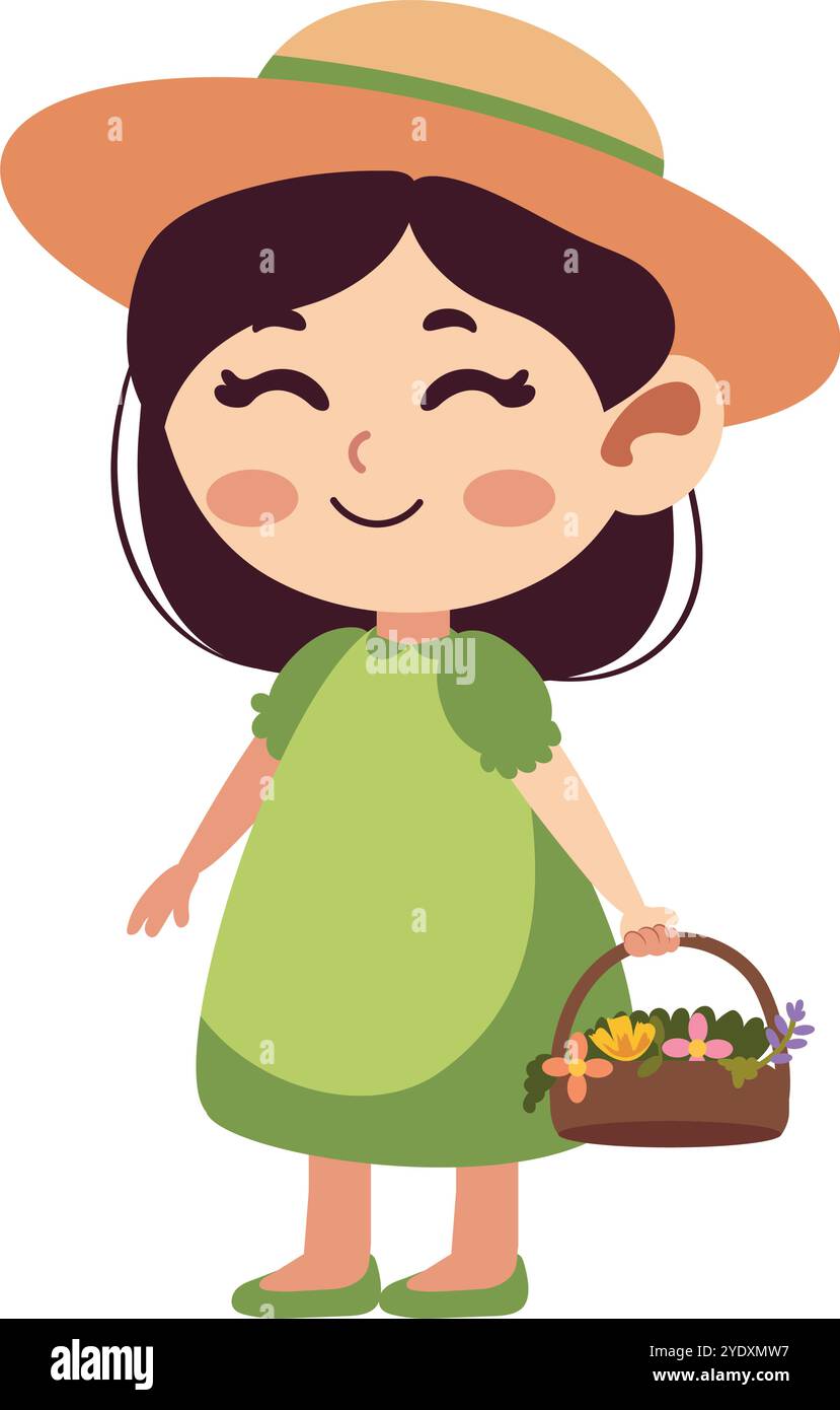 girl wearing spring clothes Stock Vector Image & Art - Alamy