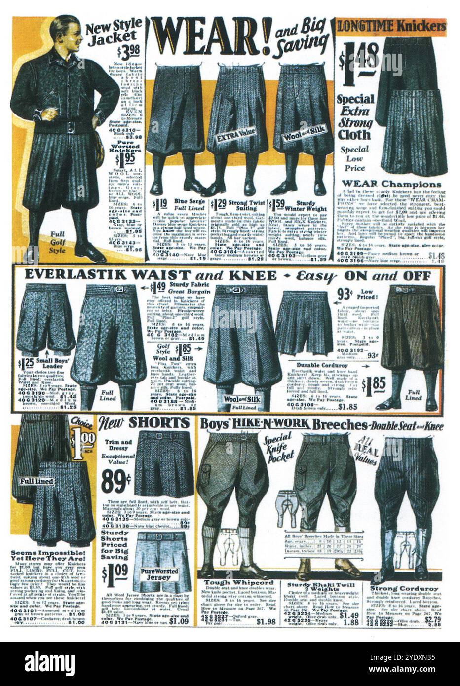 1931 Men's knickers ad Stock Photo - Alamy