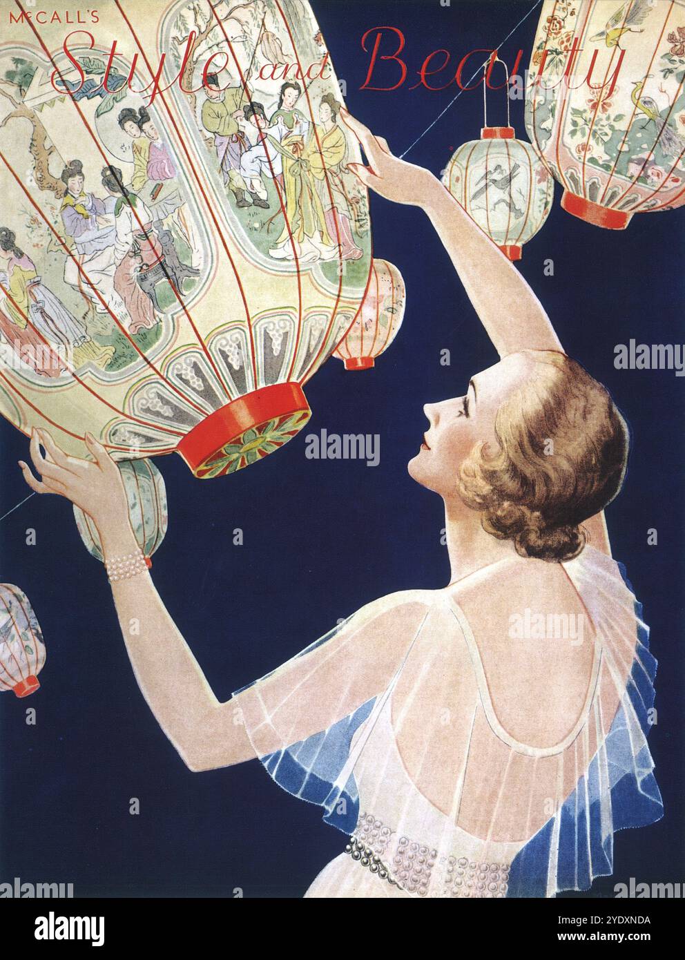 1933 McCall's Style and Beauty Magazine Cover- Art Deco Woman With ...