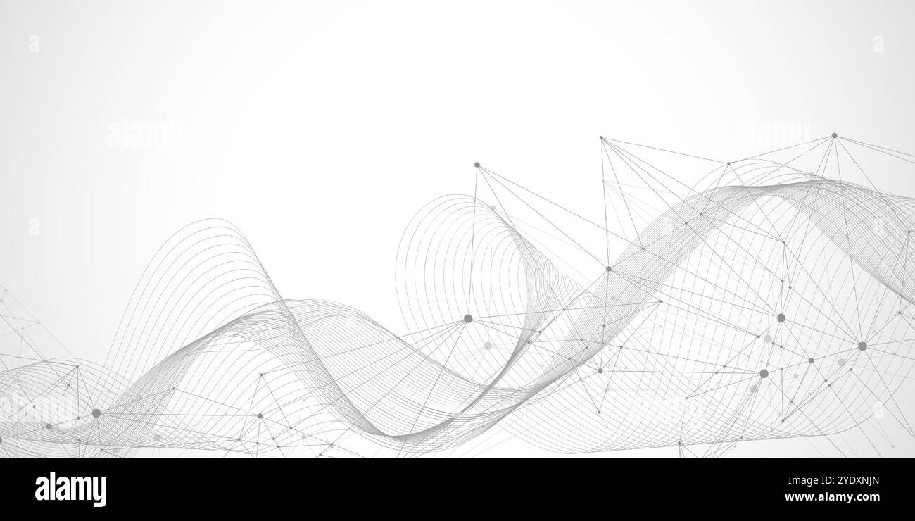 Global network connection concept. Big data visualization. Social ...