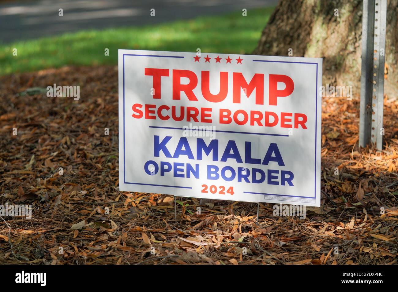 'Trump Secure Border, Kamala Open Border' Sign Outside Polling Place ...