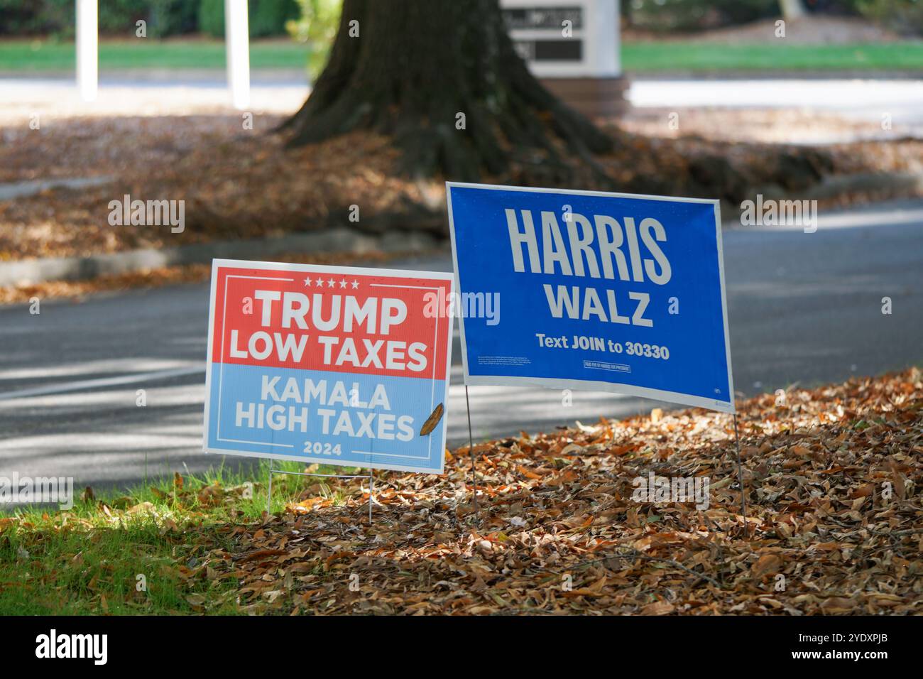 Harris trump signs 2024 hi-res stock photography and images - Alamy