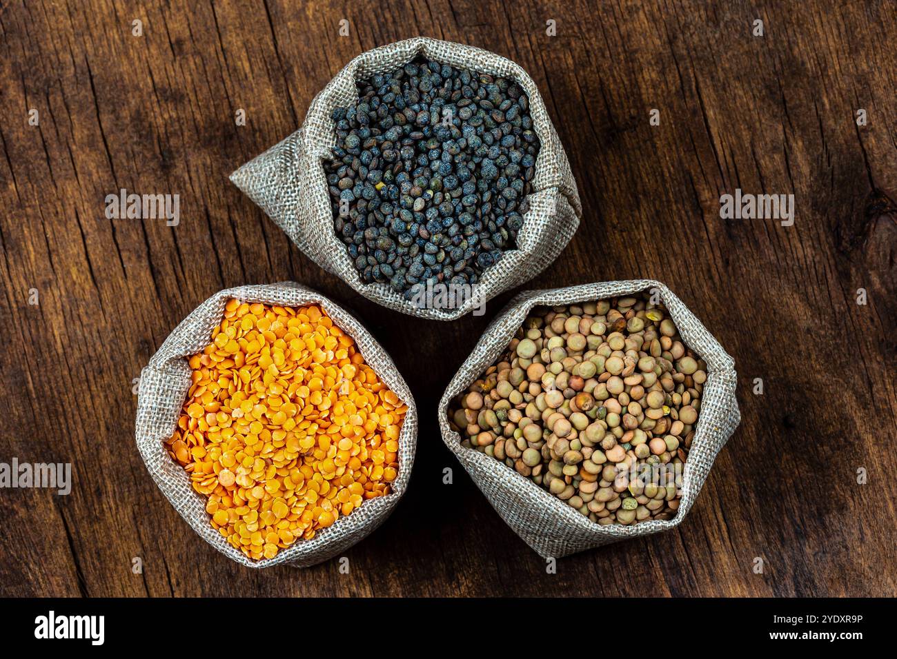 Three types of lentils, legumes providing protein. Lentils 016384 009 ...