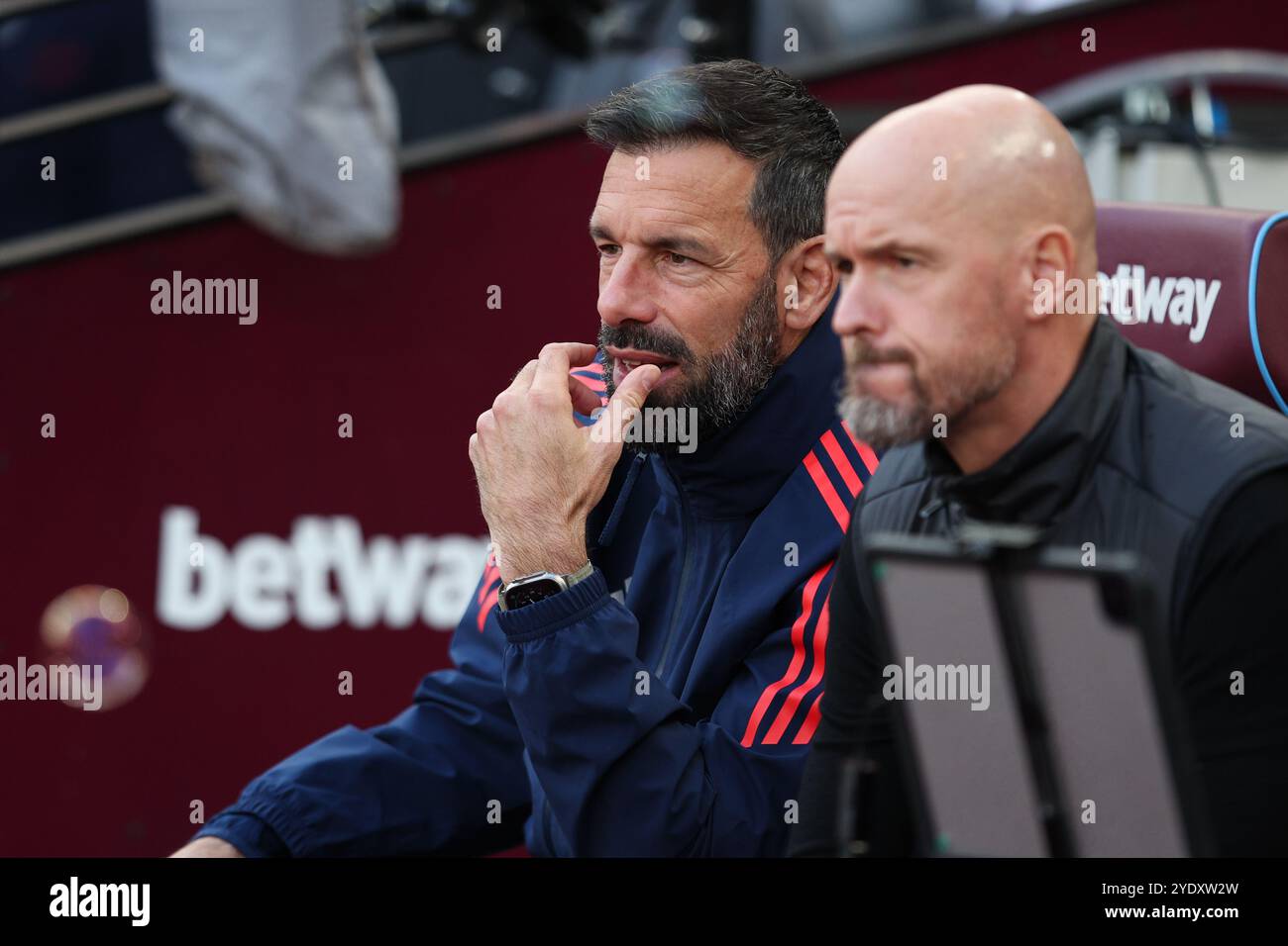 LONDON, UK - 27th Oct 2024: Manchester United assistant manager Ruud ...