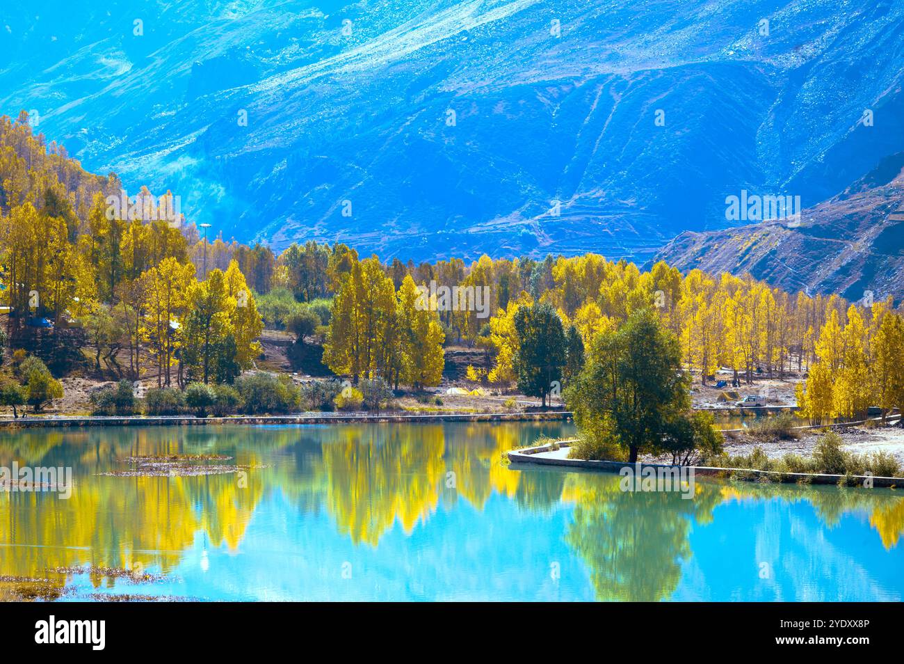 Autumn in Mountain. Sissu is a small town in India's Lahaul Valley of ...