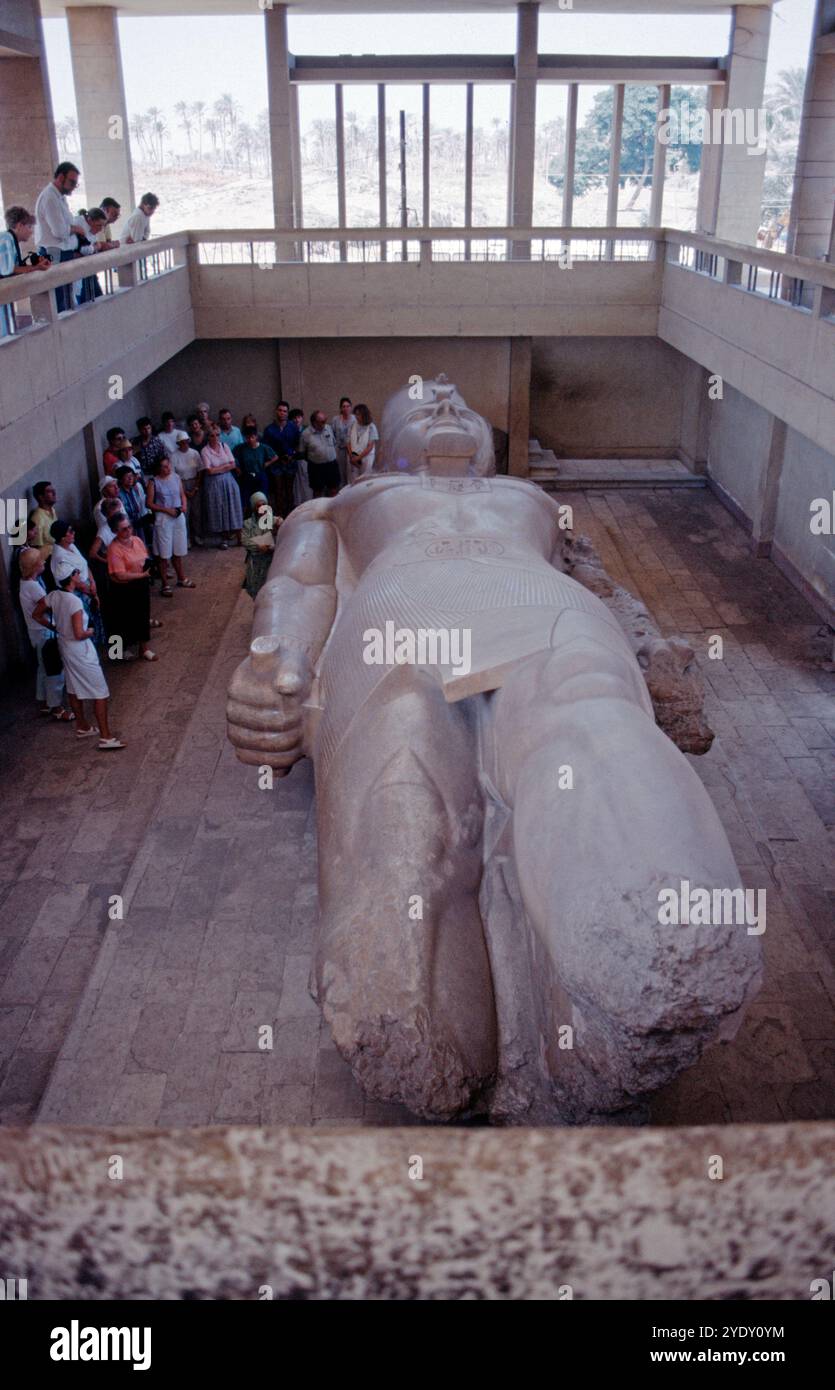 The colossus of Rameses II in the open-air museum, Memphis, Cairo ...