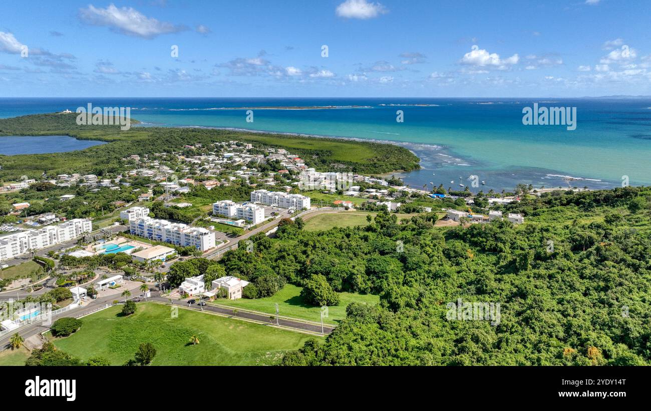 Northern vantage aerial image of the coastline near seven seas beach in ...